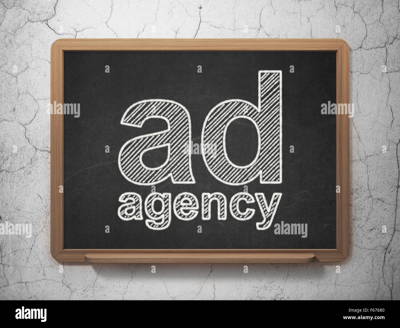 Advertising concept: Ad Agency on chalkboard background Stock Photo - Alamy