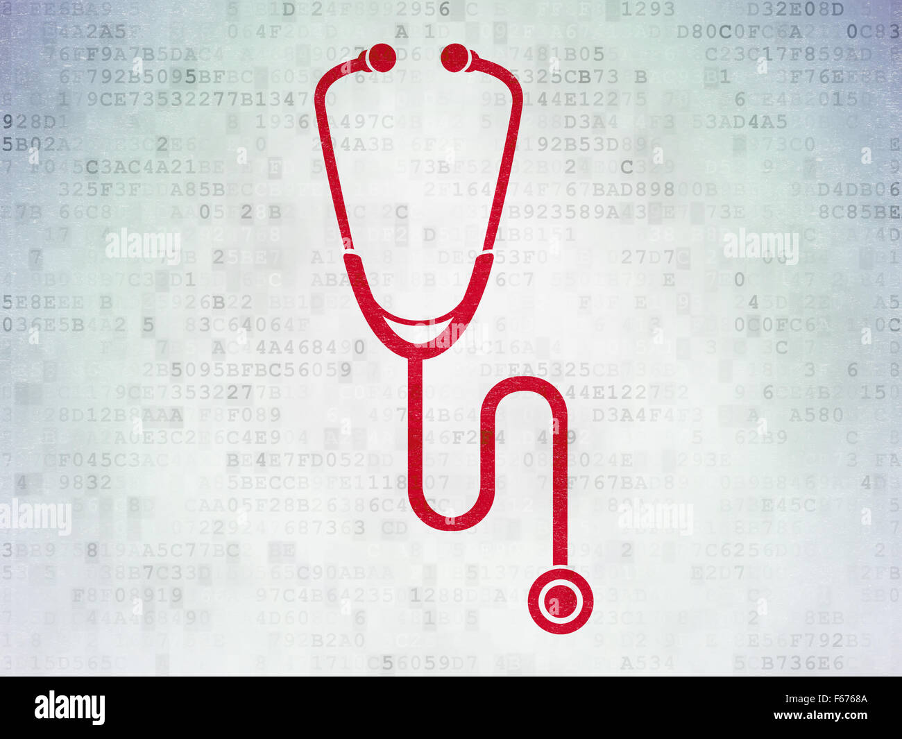 Health concept: Stethoscope on Digital Paper background Stock Photo - Alamy