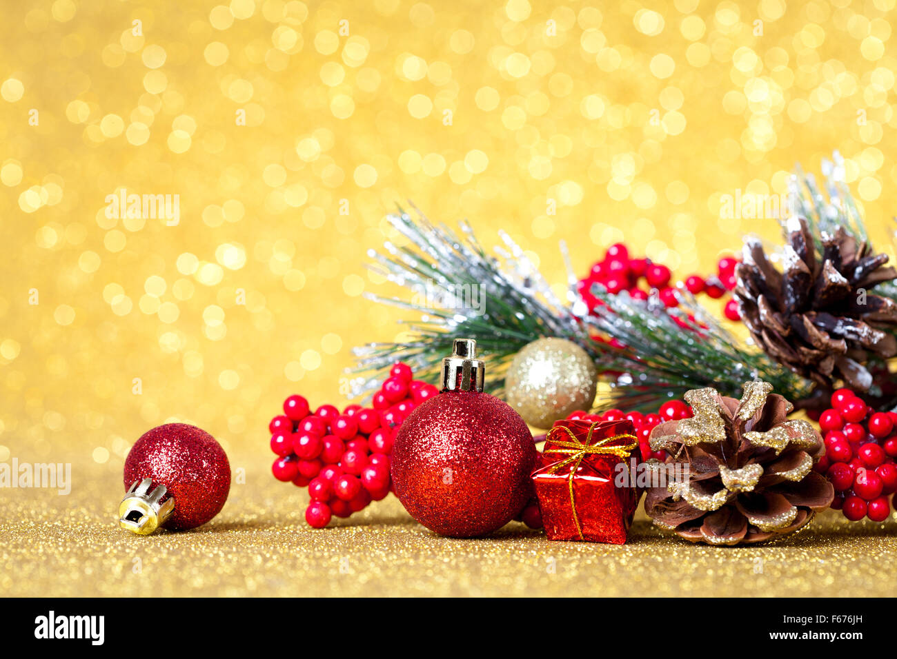 Christmas decoration on abstract background Stock Photo - Alamy