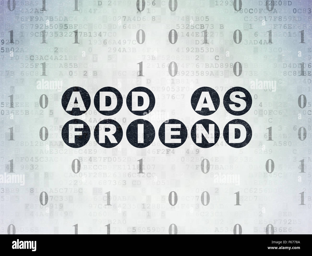 Social media concept: Add as Friend on Digital Paper background Stock ...
