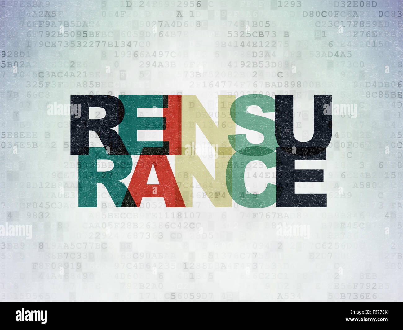 Insurance concept: Reinsurance on Digital Paper background Stock Photo ...