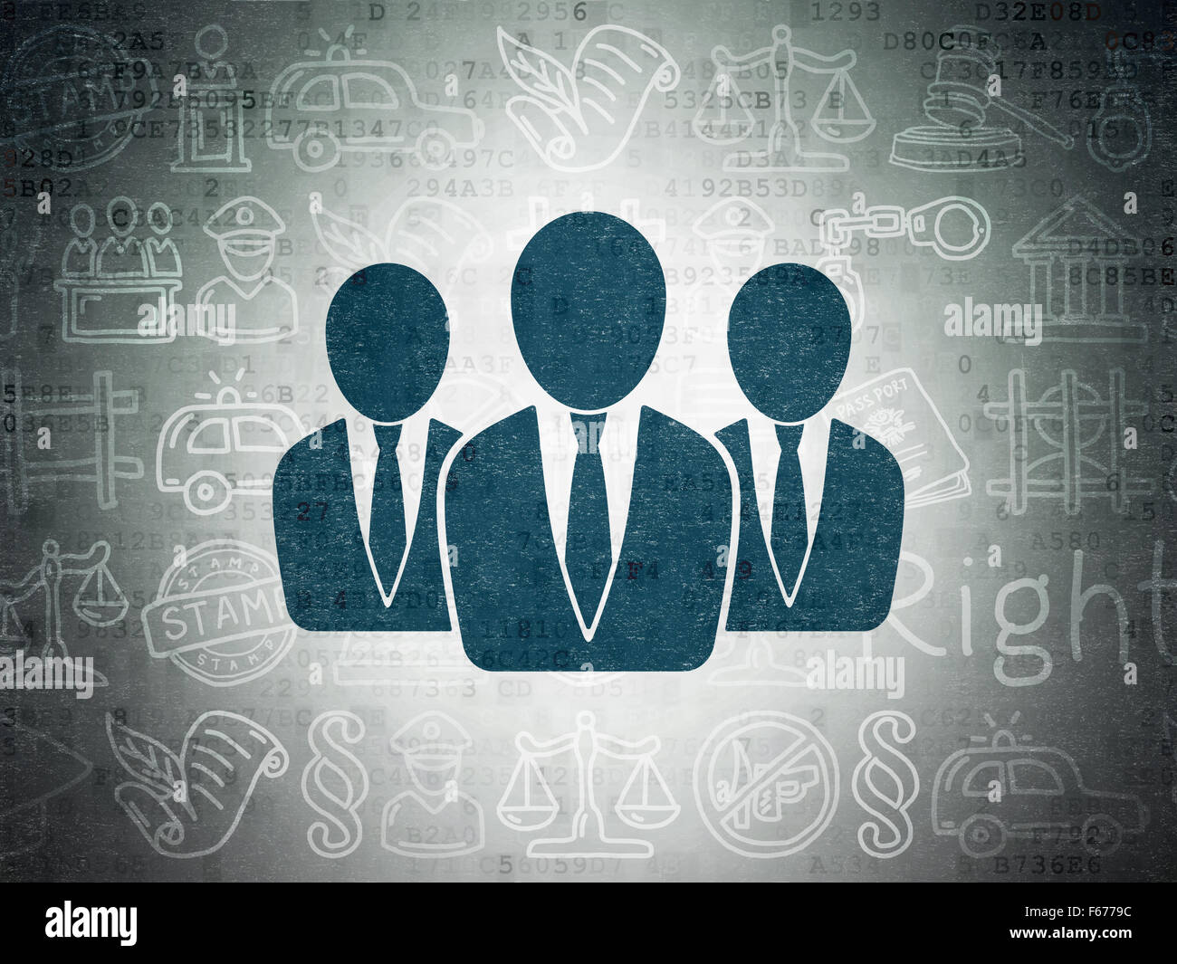 Law concept: Business People on Digital Paper background Stock Photo ...