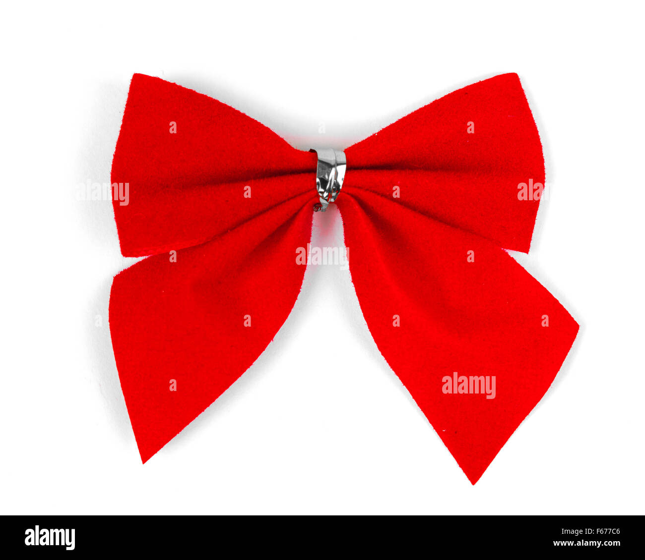 Beautiful red satin gift bow Stock Photo - Alamy