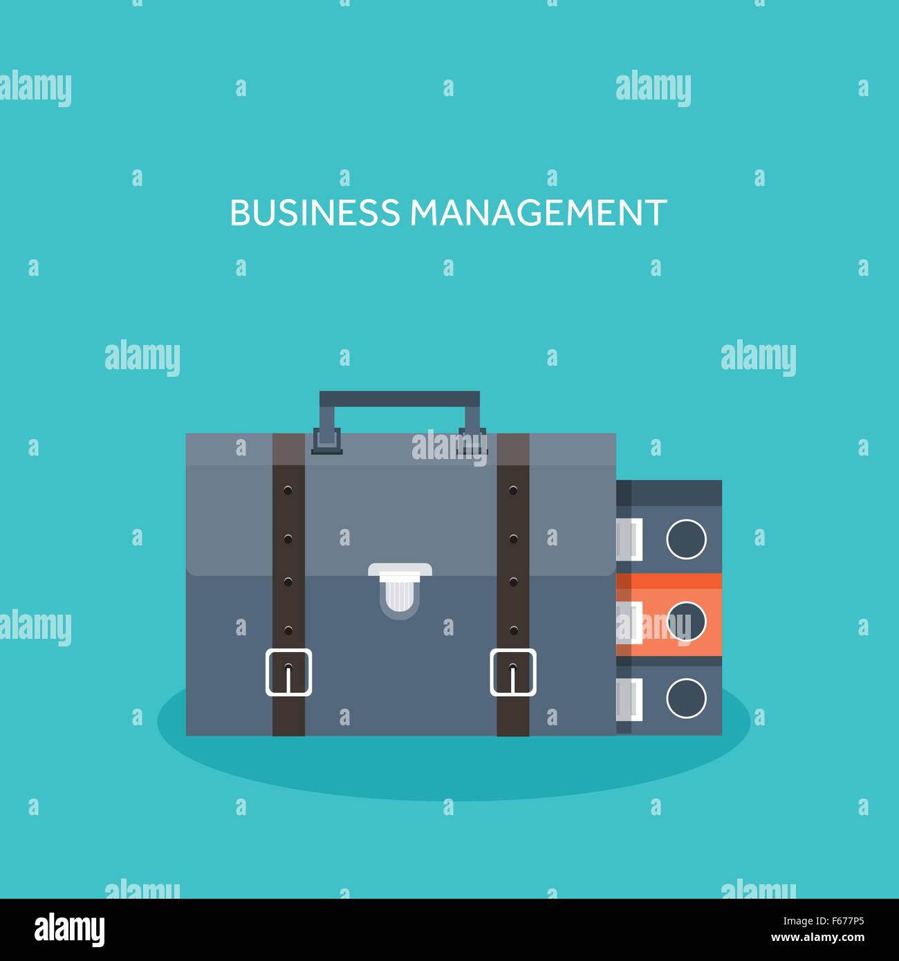 Vector illustration. Flat portfolio with office folder. Paperwork ...