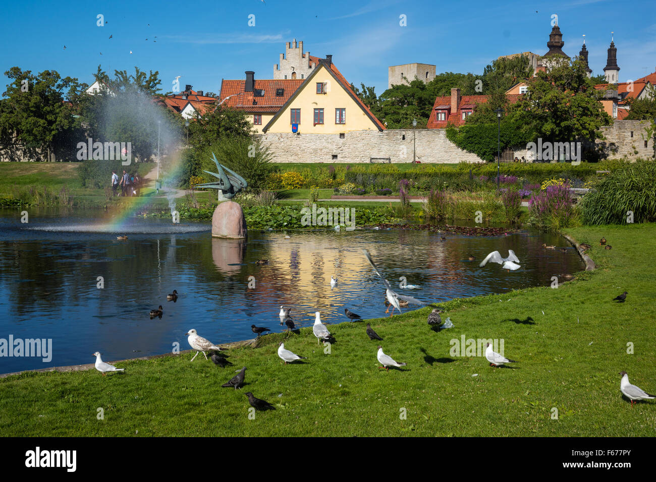 Visby, the medieval city on the Gotland island, Sweden Stock Photo - Alamy