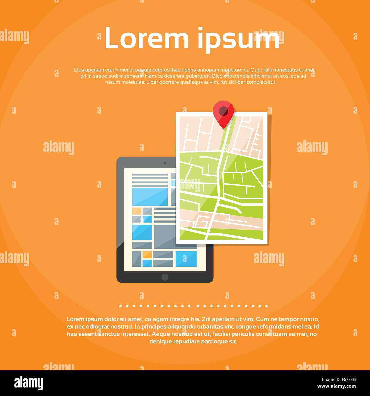 Tablet Computer World Map Gps Globe Navigation Stock Vector Image & Art - Alamy