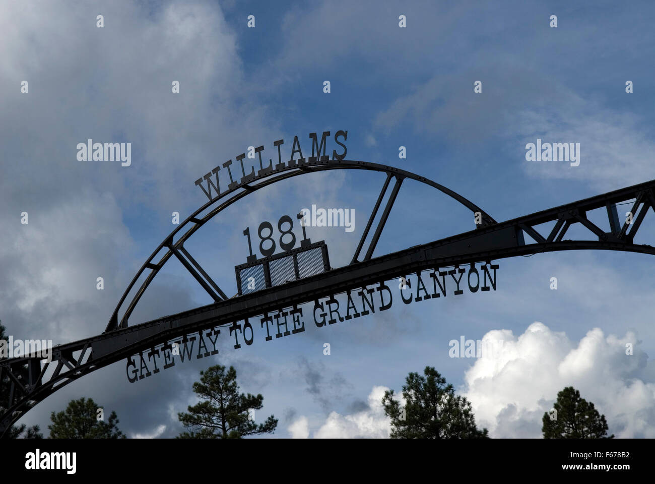 Gateway to the Grand Canyon sign Williams, Arizona, USA Stock Photo - Alamy