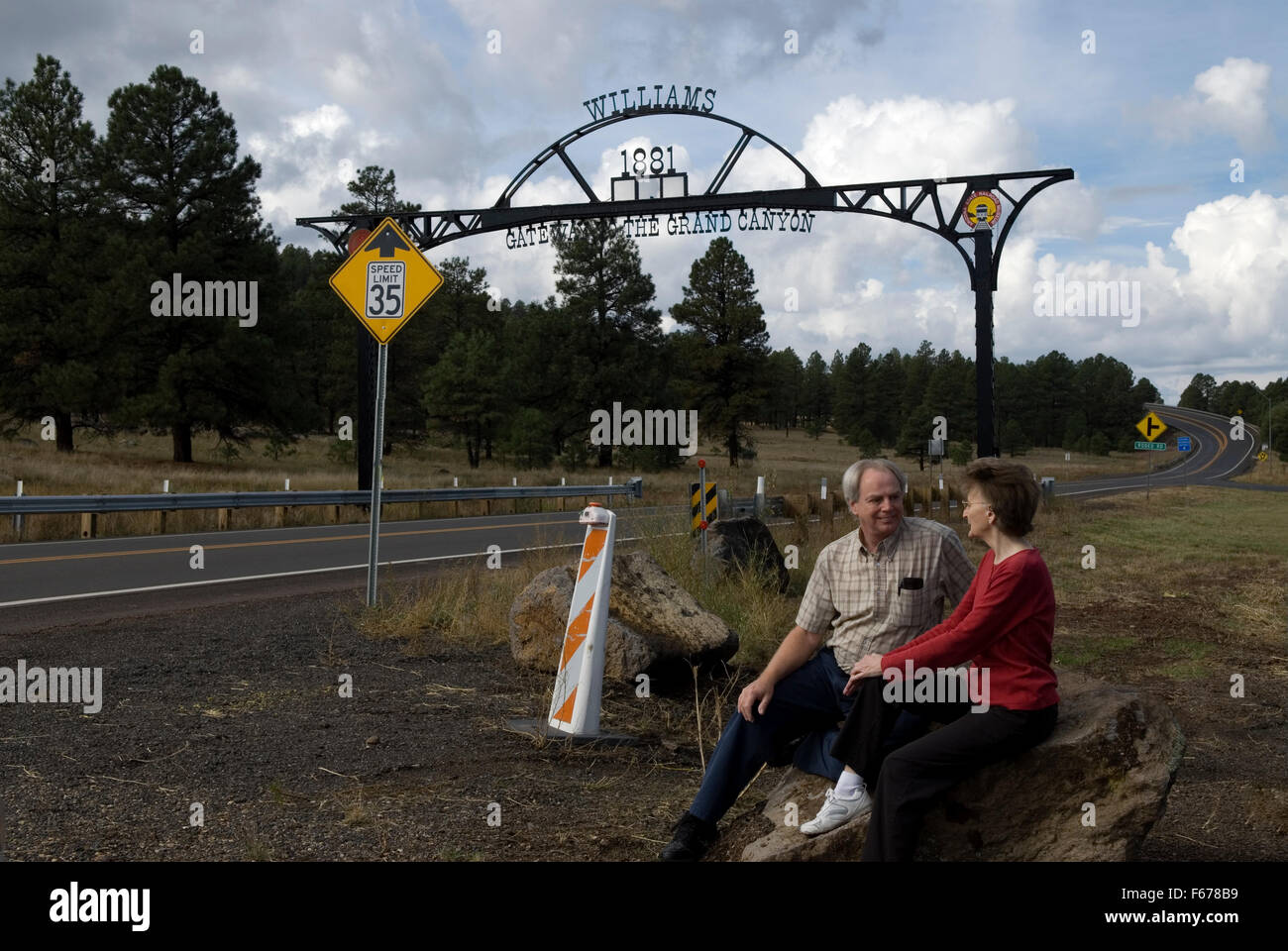 Gateway to the Grand Canyon sign Williams Arizona Stock Photo - Alamy