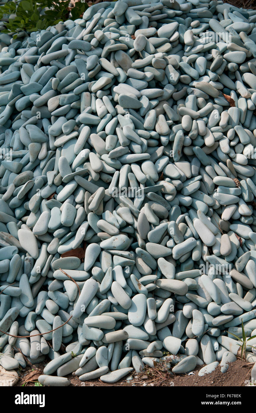 Blue pebbles at Pengajawa beach Flores Indonesia 02-12-2012 Stock Photo ...