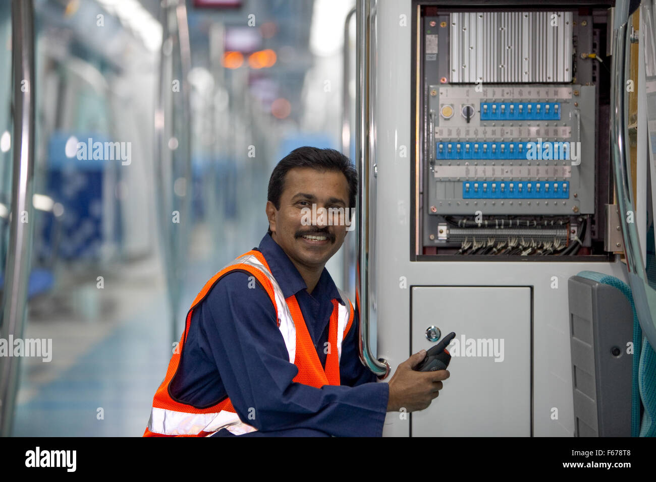 Engineering staff on Dubai Metro Stock Photo - Alamy