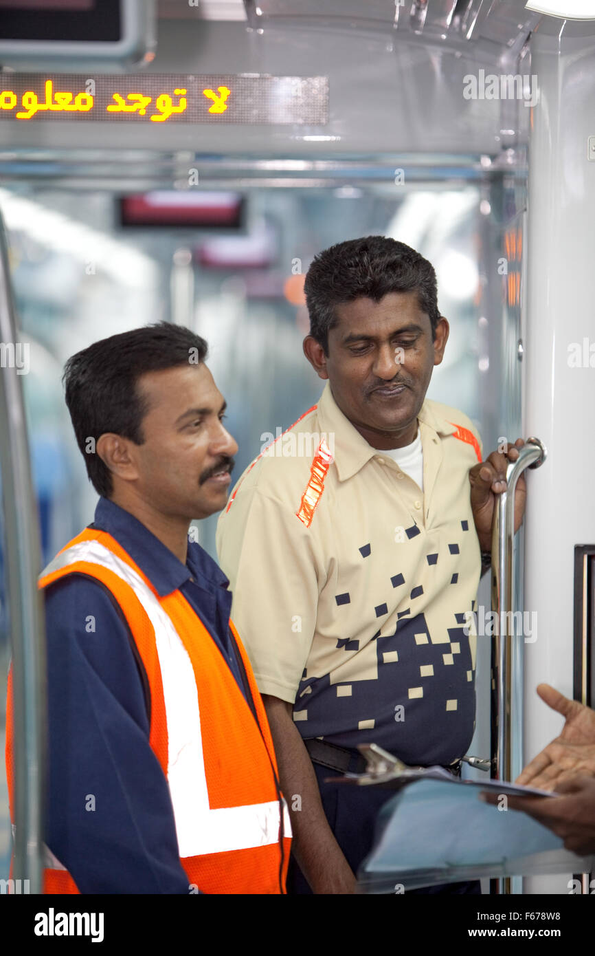 Engineering staff on Dubai Metro Stock Photo - Alamy