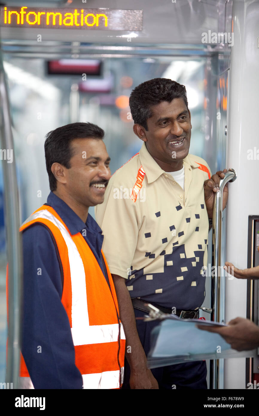 Engineering staff on Dubai Metro Stock Photo - Alamy