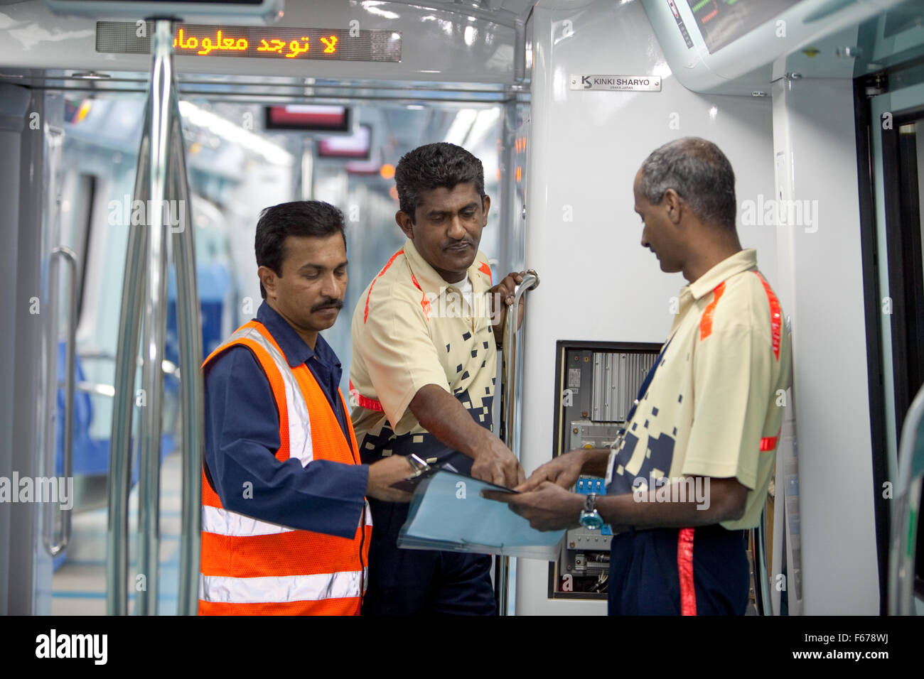 Engineering staff on Dubai Metro Stock Photo - Alamy