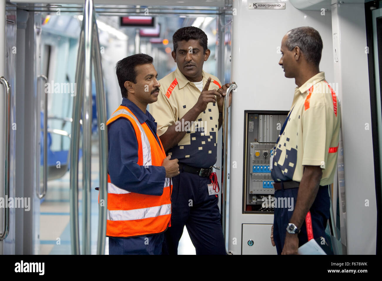Engineering staff on Dubai Metro Stock Photo - Alamy