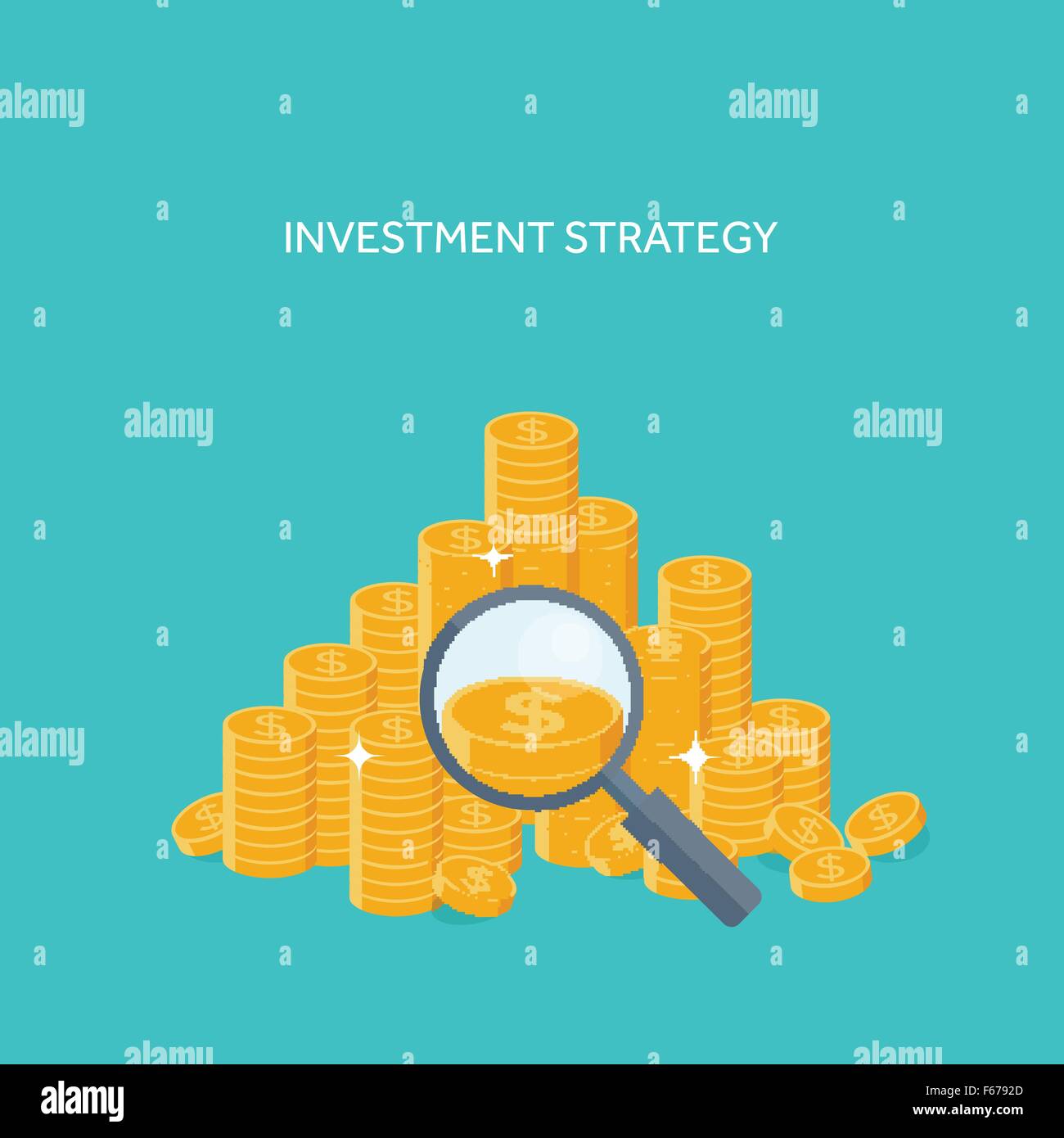 Flat vector illustration backgrounds set. Money and money making. Web ...