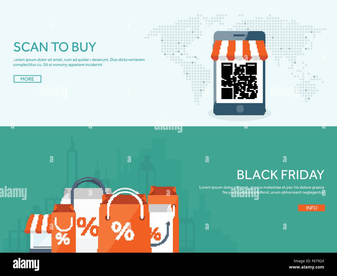 Vector illustration. Flat header. Internet shopping. Web store. Global ...
