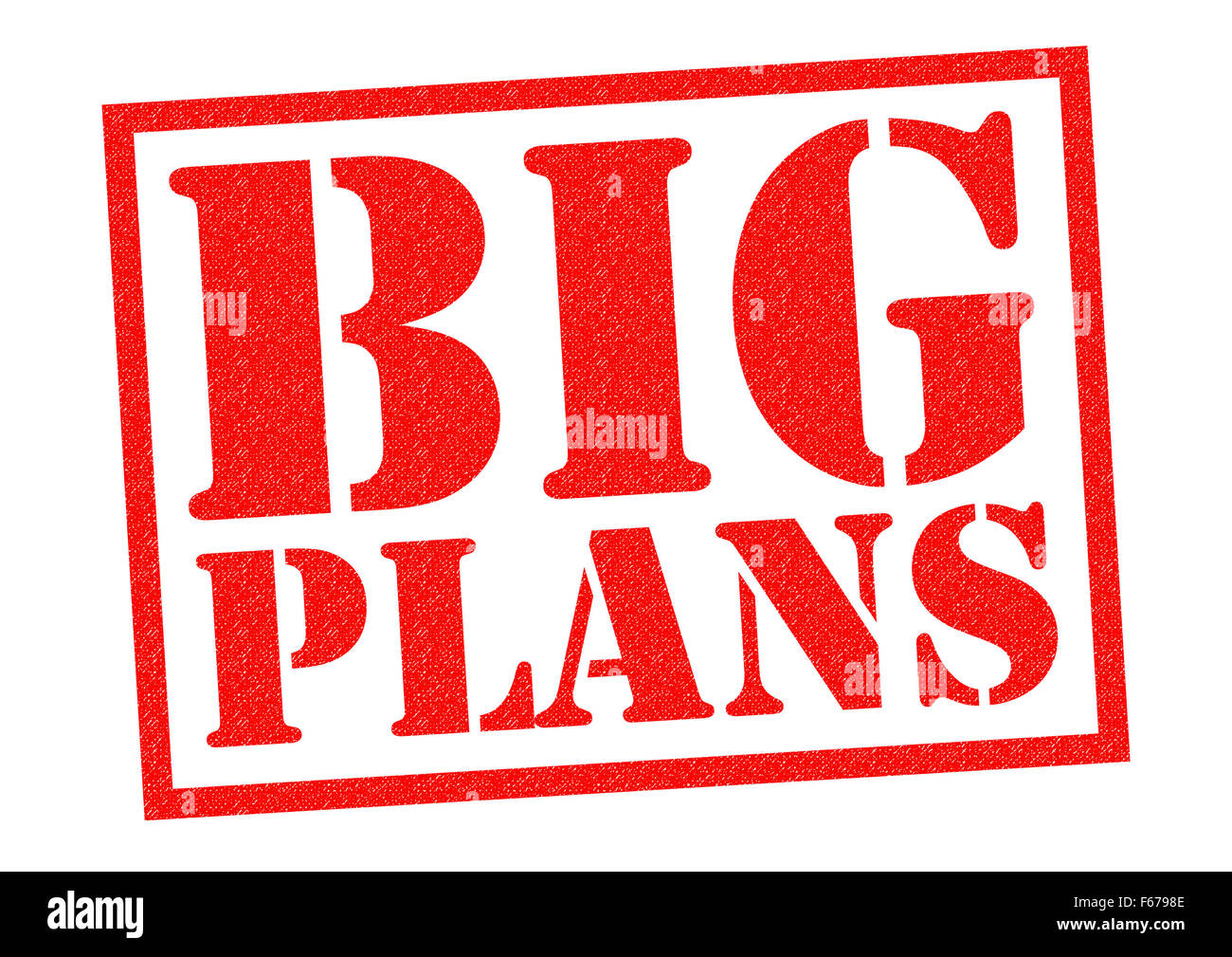 BIG PLANS red Rubber Stamp over a white background Stock Photo - Alamy