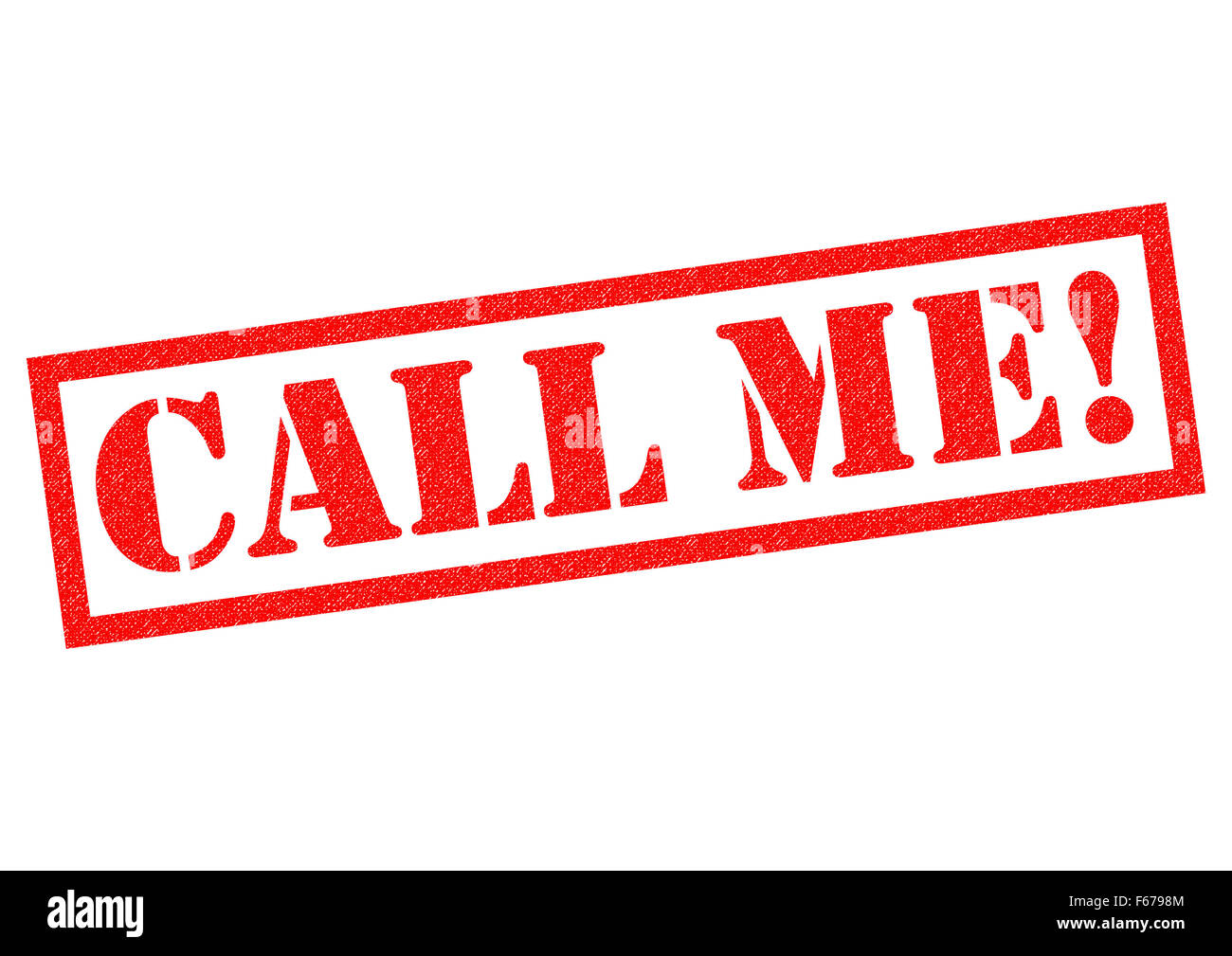 CALL ME! red Rubber Stamp over a white background Stock Photo - Alamy