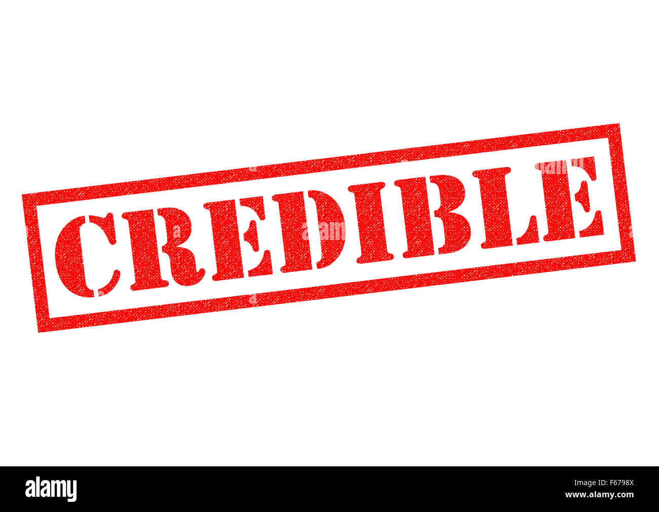 CREDIBLE red Rubber Stamp over a white background Stock Photo - Alamy