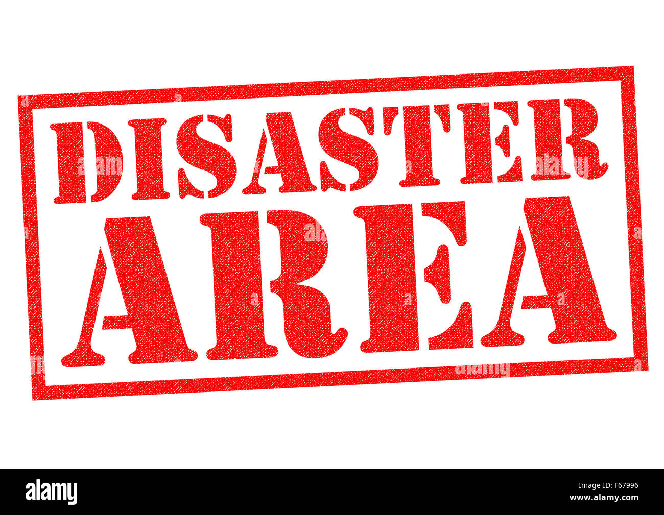 DISASTER AREA red Rubber Stamp over a white background Stock Photo - Alamy