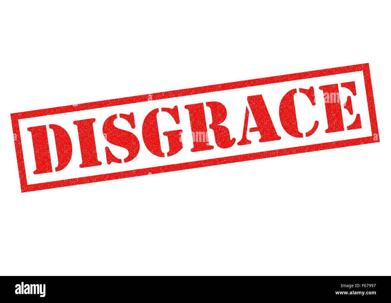 DISGRACE red Rubber Stamp over a white background Stock Photo - Alamy