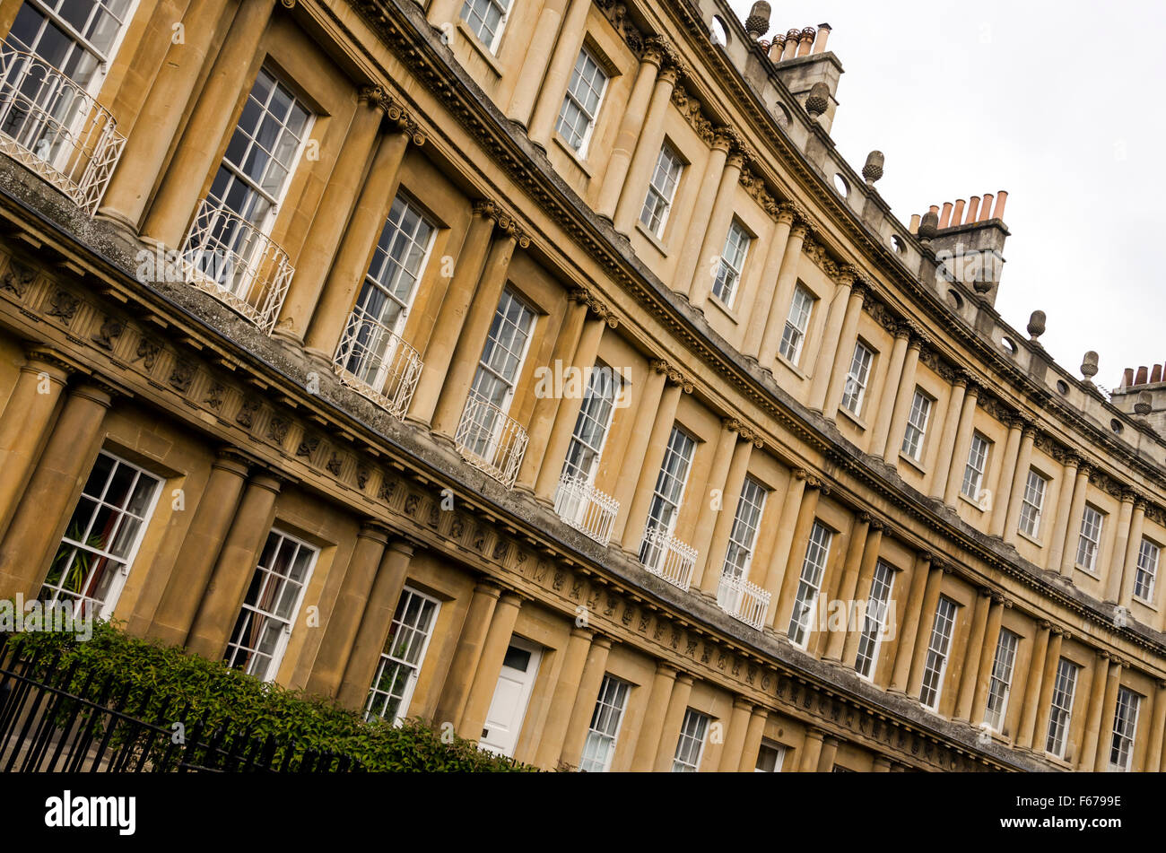 The Circus, a very grand Georgian terrace in Bath consisting of 3 parts ...