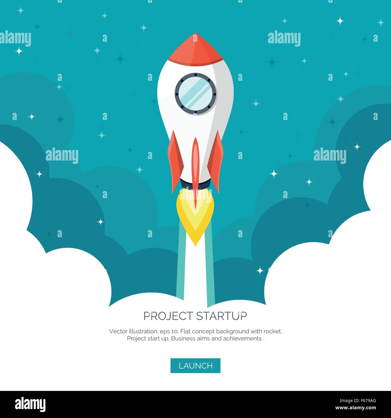 Flat rocket icon. Startup concept. Project development Stock Vector ...