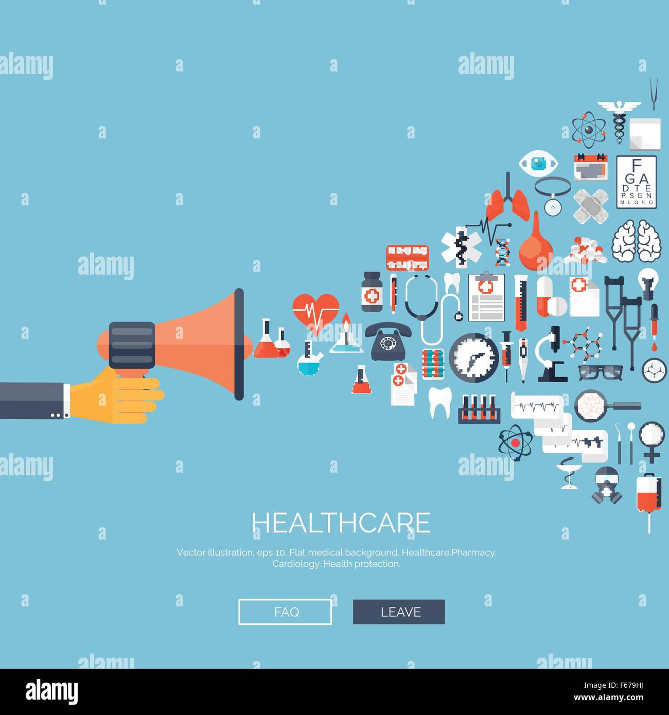 Vector illustration. Flat medical background. Medicine. Healthcare ...