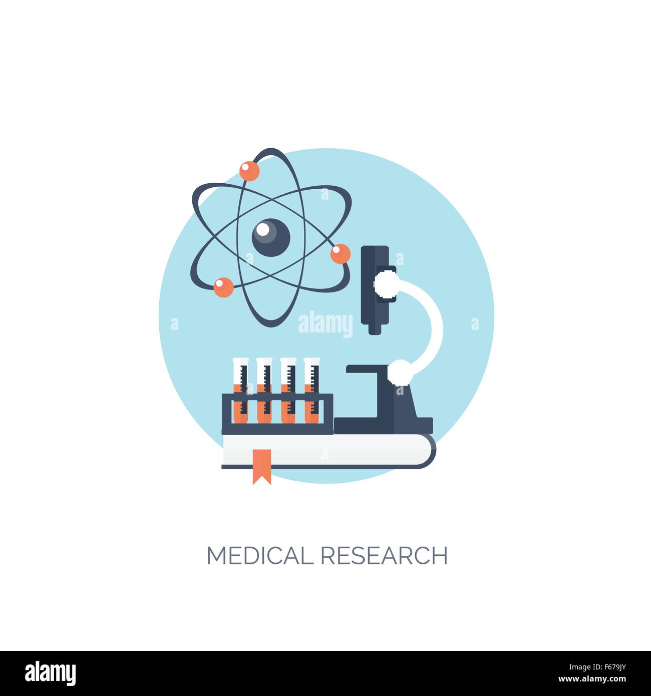 Vector illustration. Flat medical and chemical background. Research ...