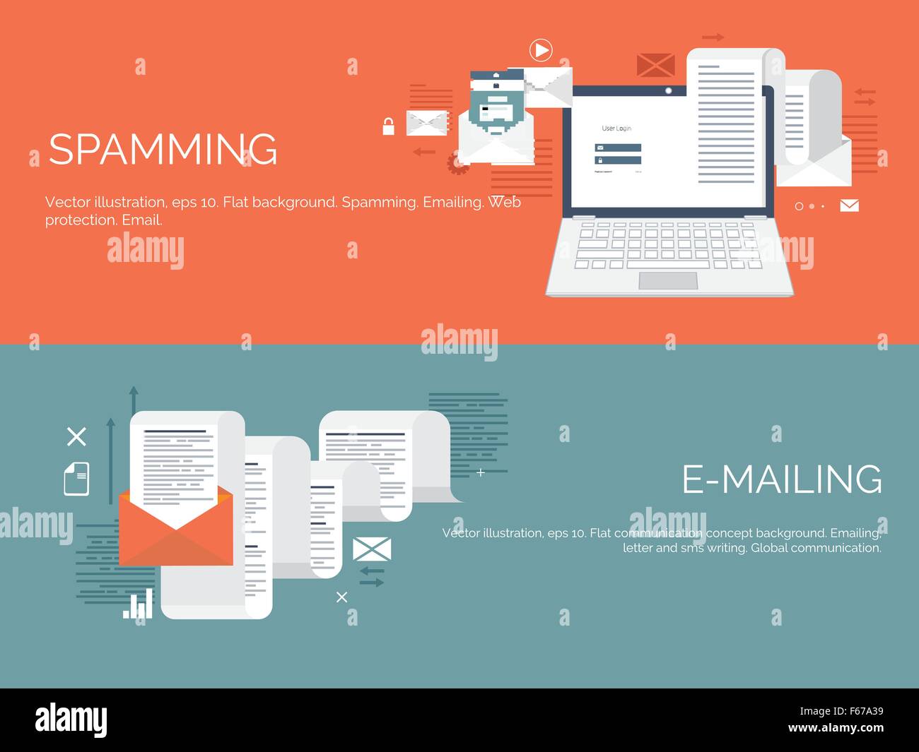 Vector illustration. Web search. Flat computing background. Programming ...