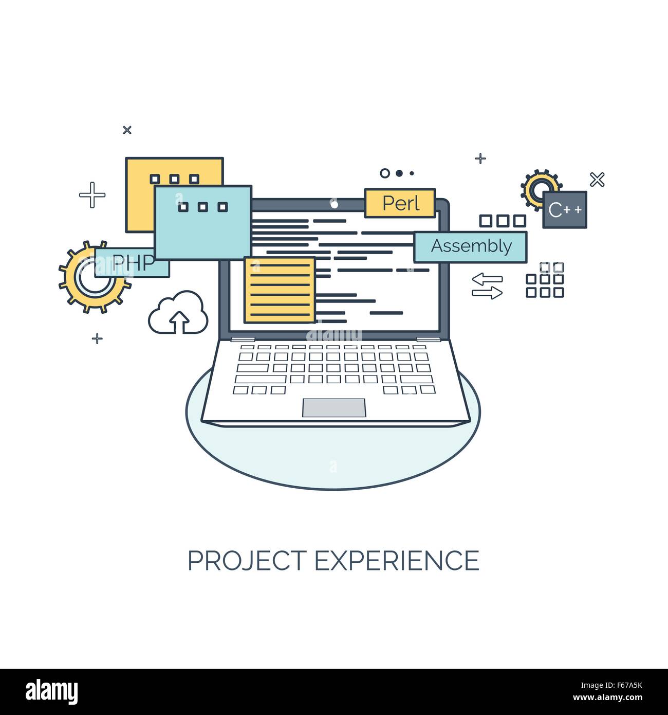 Vector Illustration Flat Computing Background Programmingcoding Web Development And Search