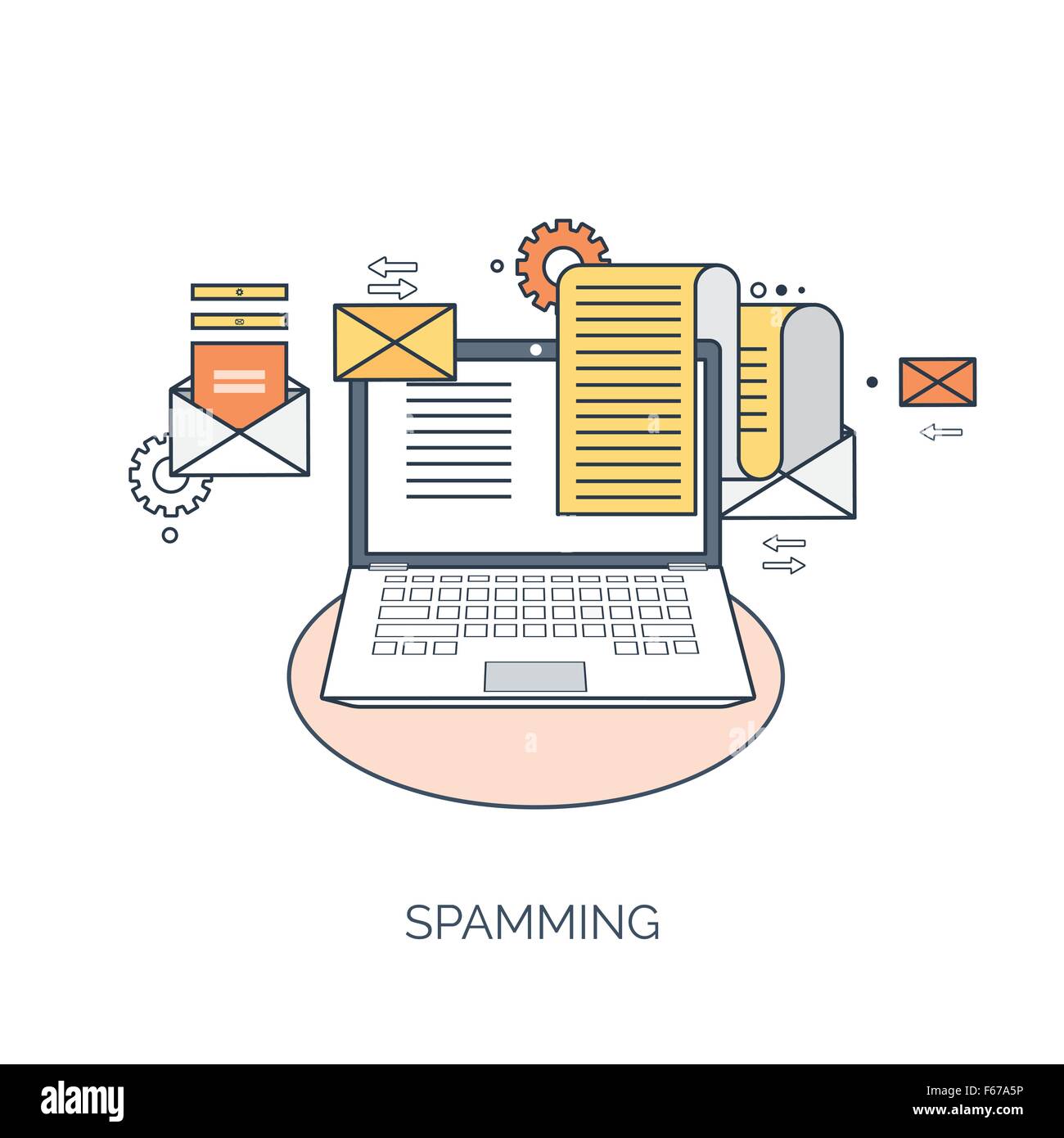 Vector illustration. Flat computing background. Programming,coding. Web ...