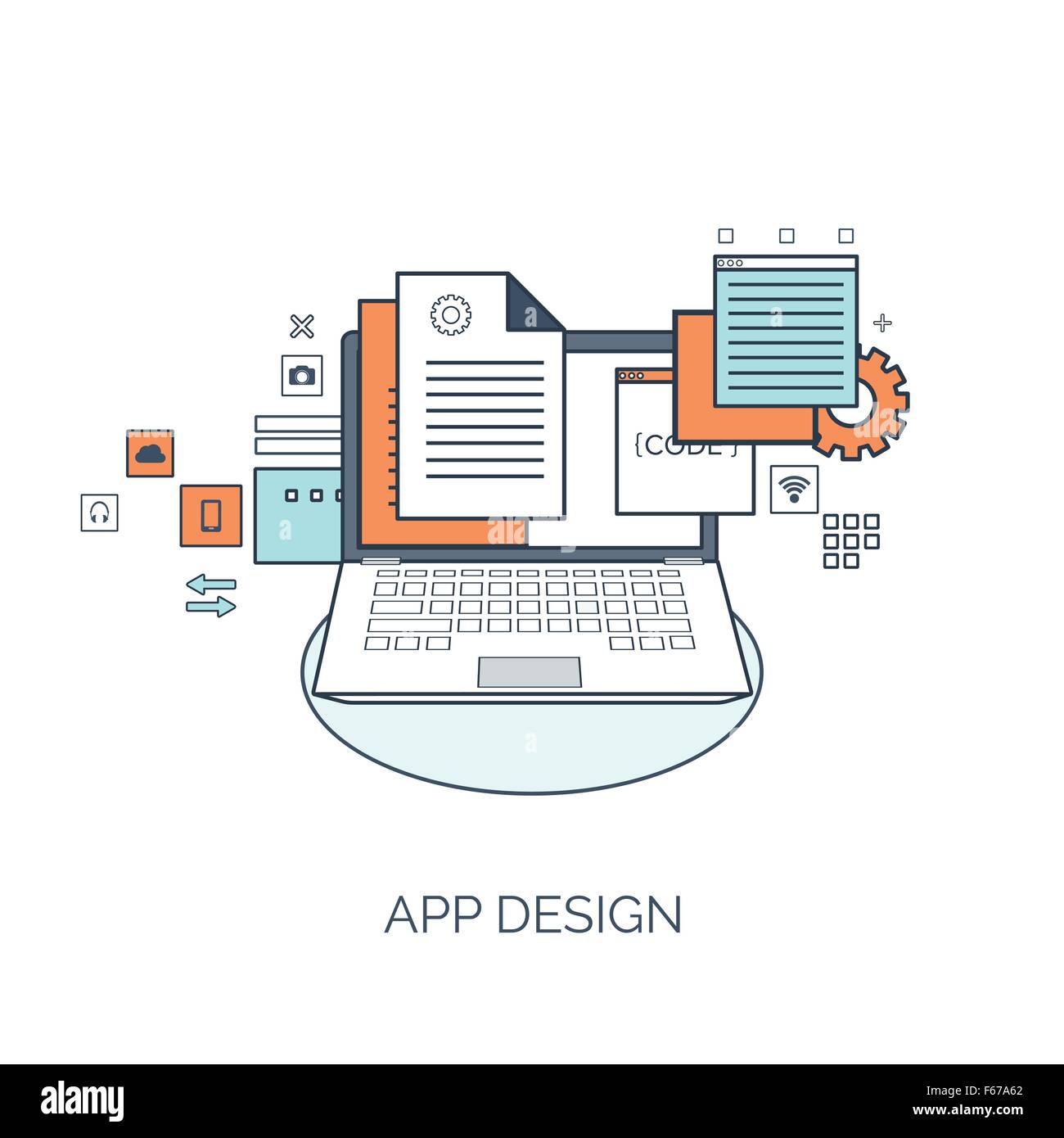 Vector Illustration Flat Computing Background Programmingcoding Web Development And Search