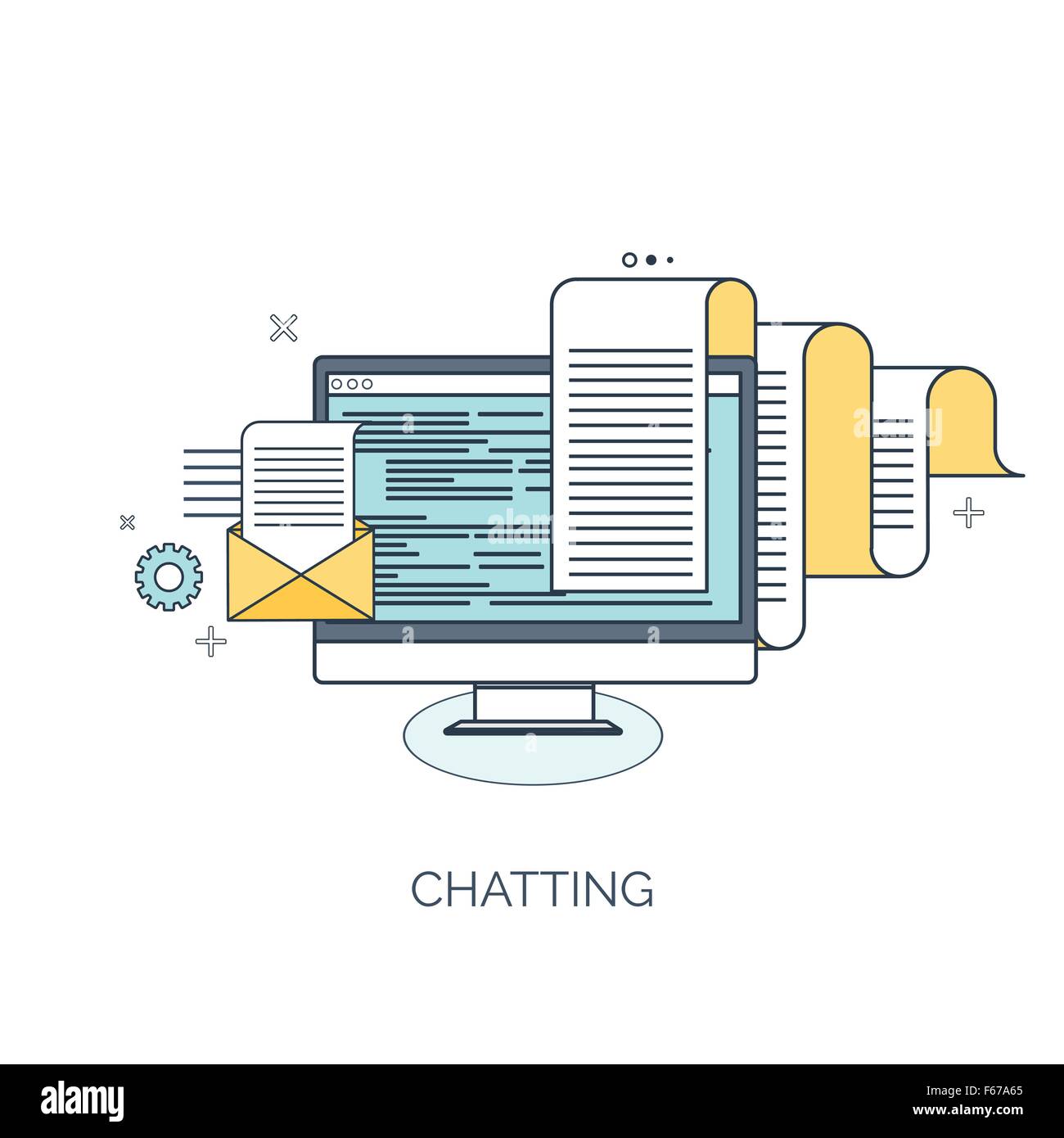 Vector illustration. Flat computing background. Programming,coding. Web ...