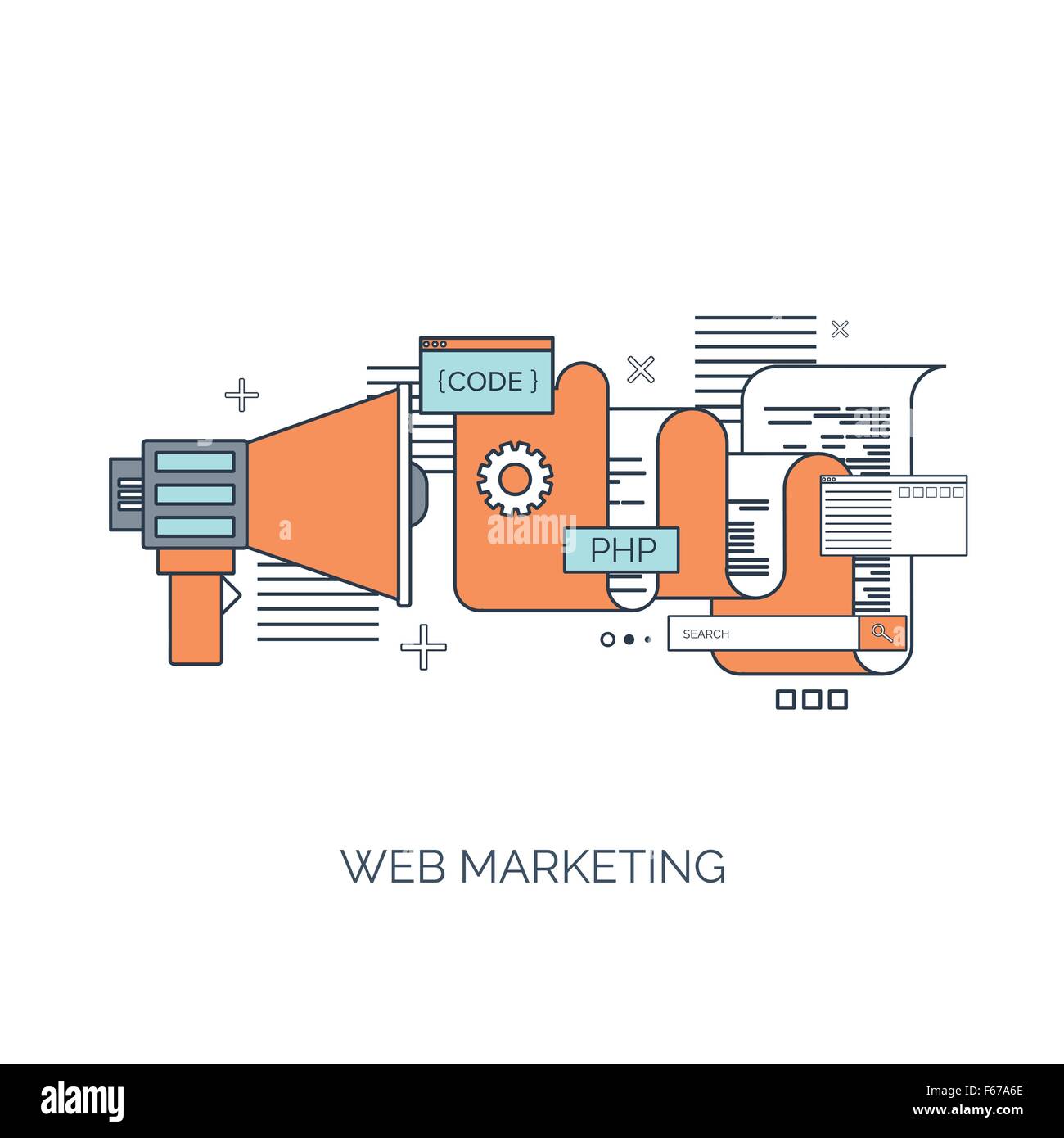 Vector illustration. Flat computing background. Programming,coding. Web ...