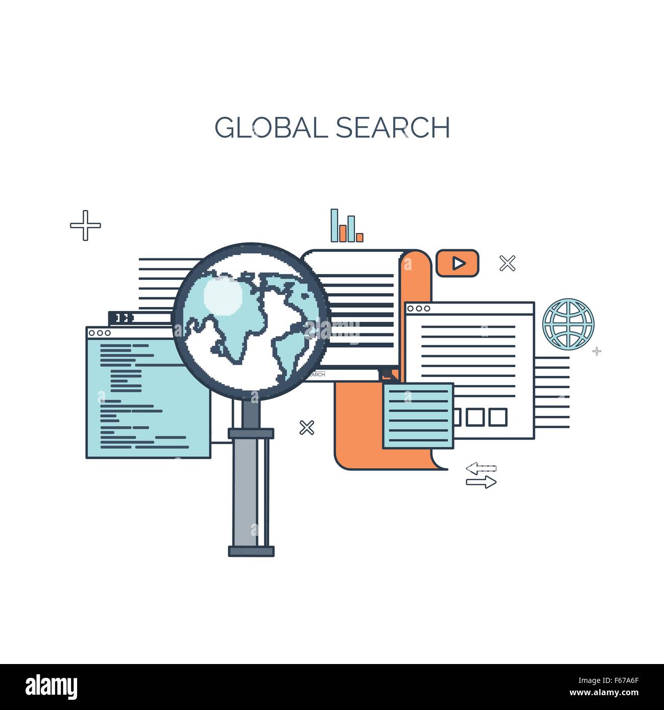 Vector illustration. Flat computing background. Programming,coding. Web ...