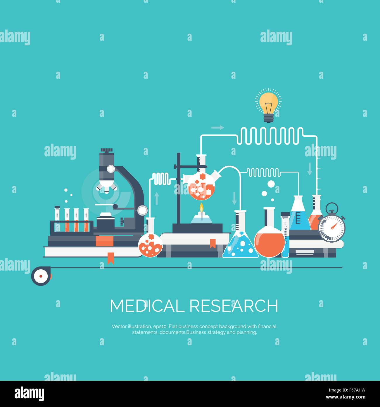 Vector illustration.Research. Flat study backgrounds set. Education and ...