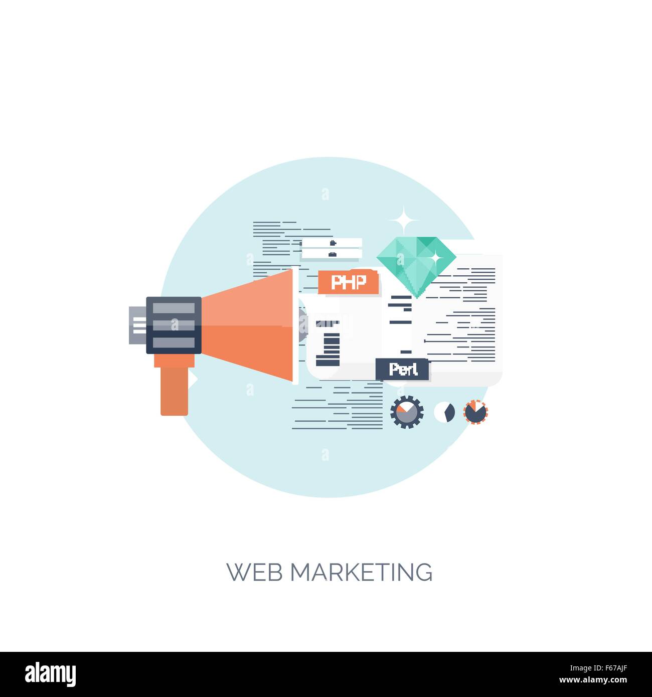 Vector illustration. Flat computing background. Programming,coding. Web ...