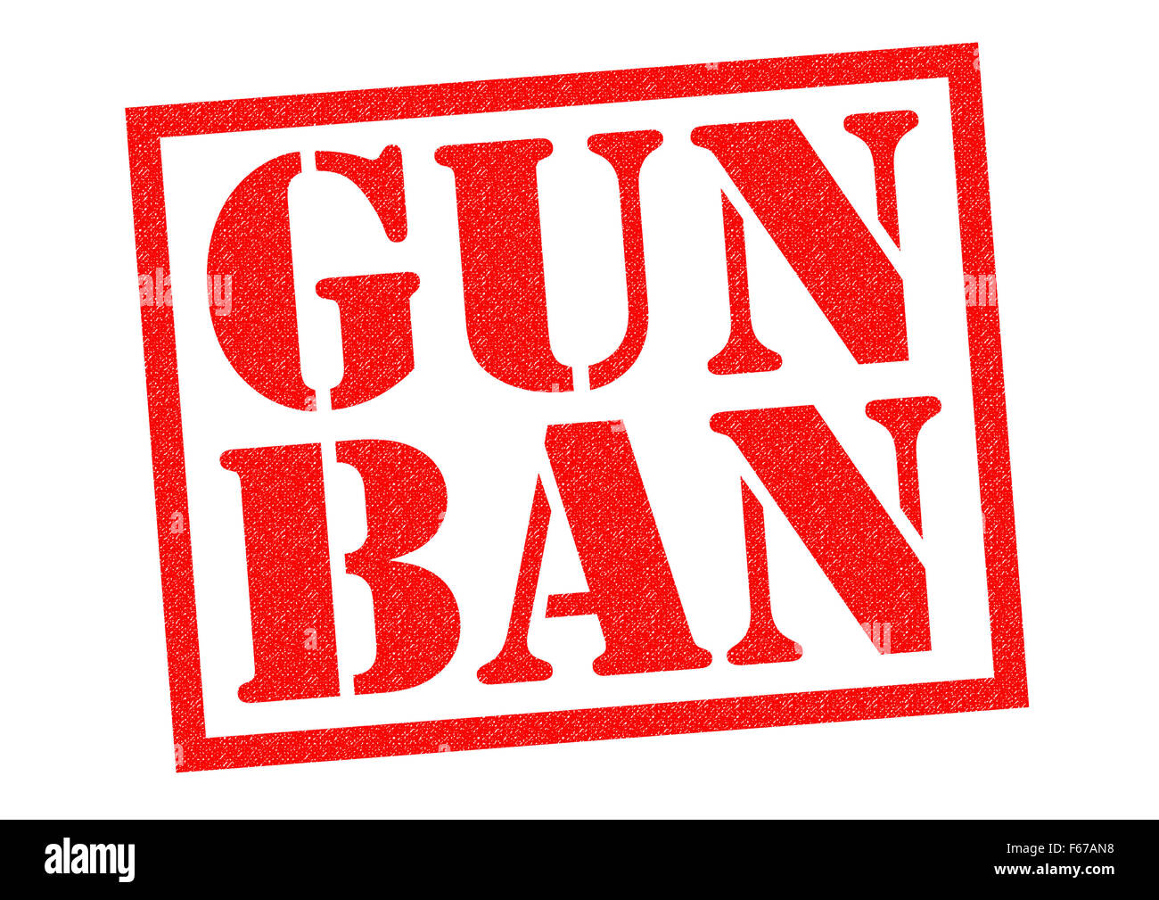 GUN BAN red Rubber Stamp over a white background Stock Photo - Alamy