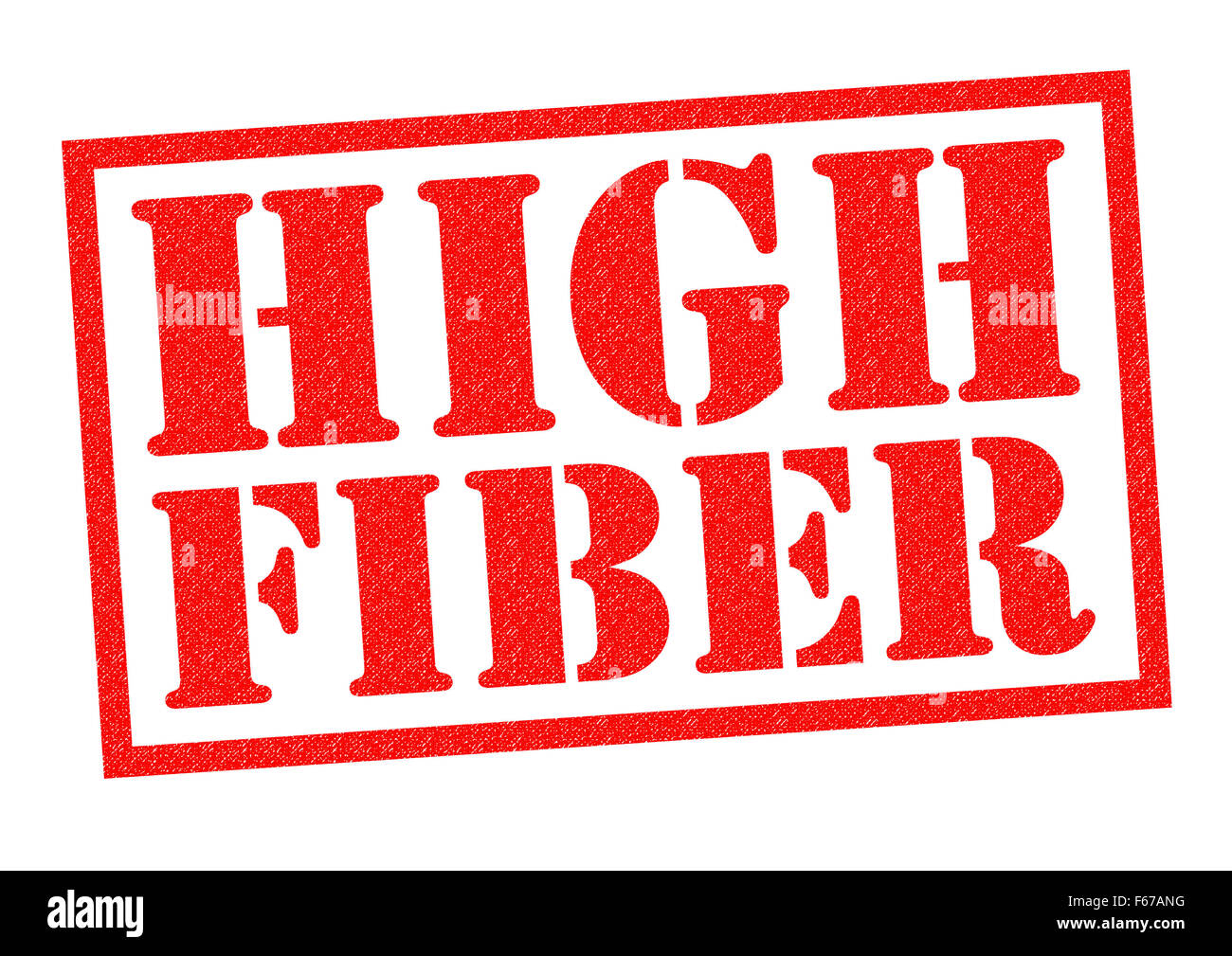 HIGH FIBER red Rubber Stamp over a white background Stock Photo - Alamy