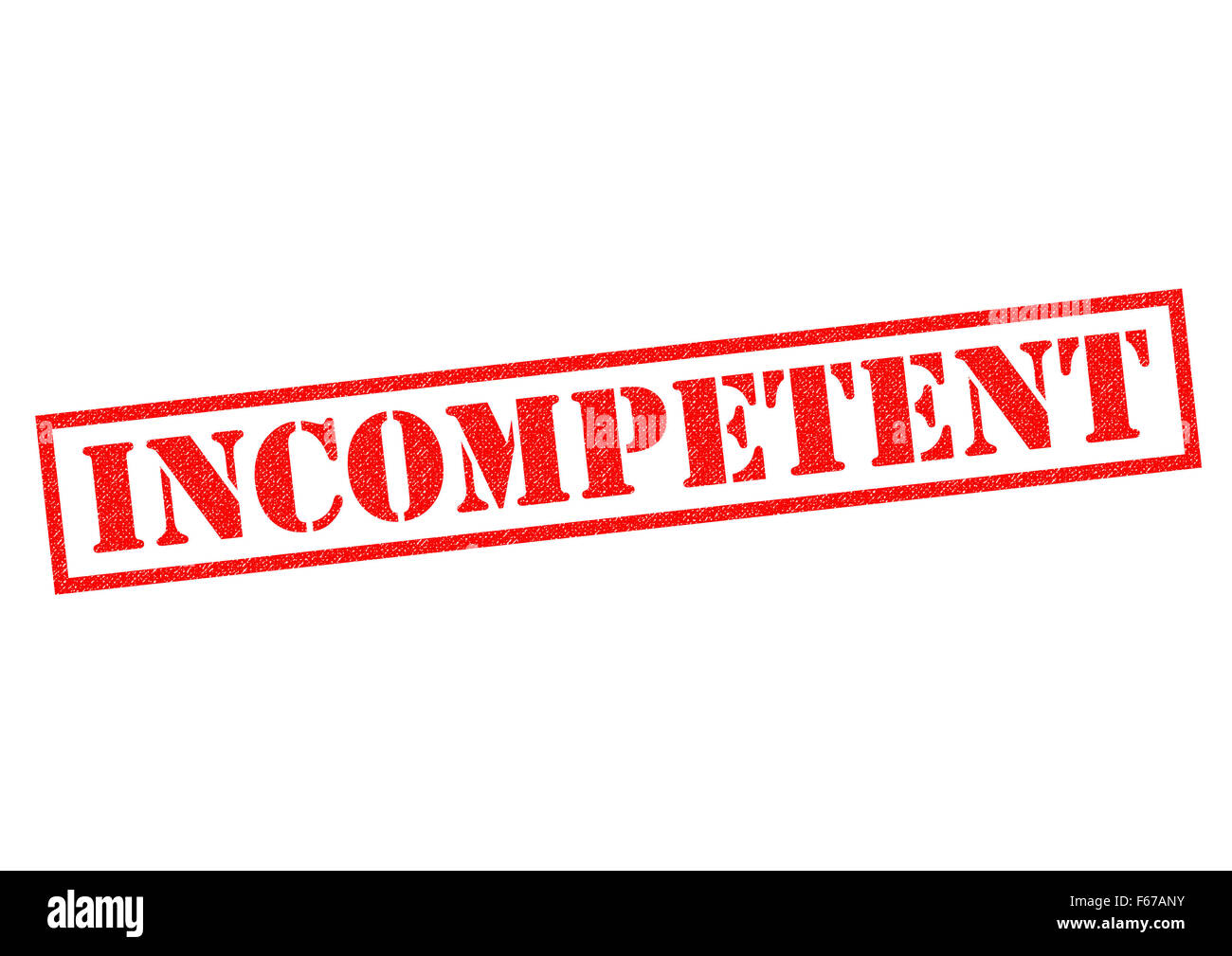 INCOMPETENT red Rubber Stamp over a white background Stock Photo - Alamy