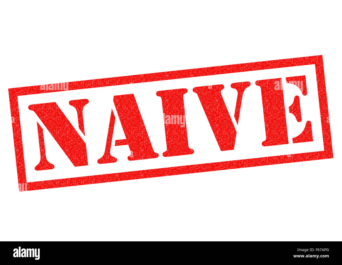 NAIVE red Rubber Stamp over a white background Stock Photo - Alamy