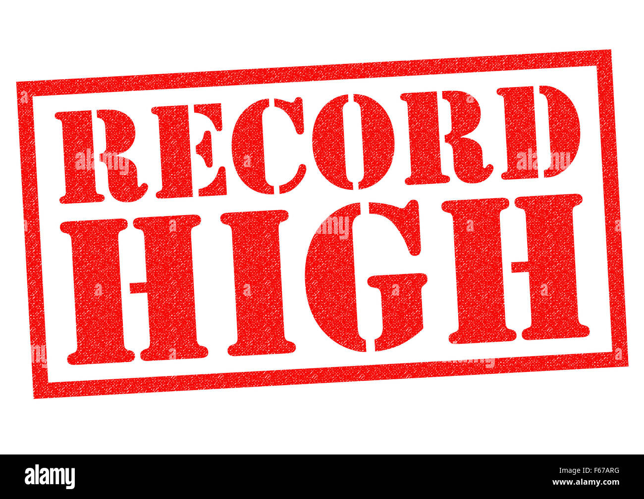 RECORD HIGH red Rubber Stamp over a white background Stock Photo - Alamy