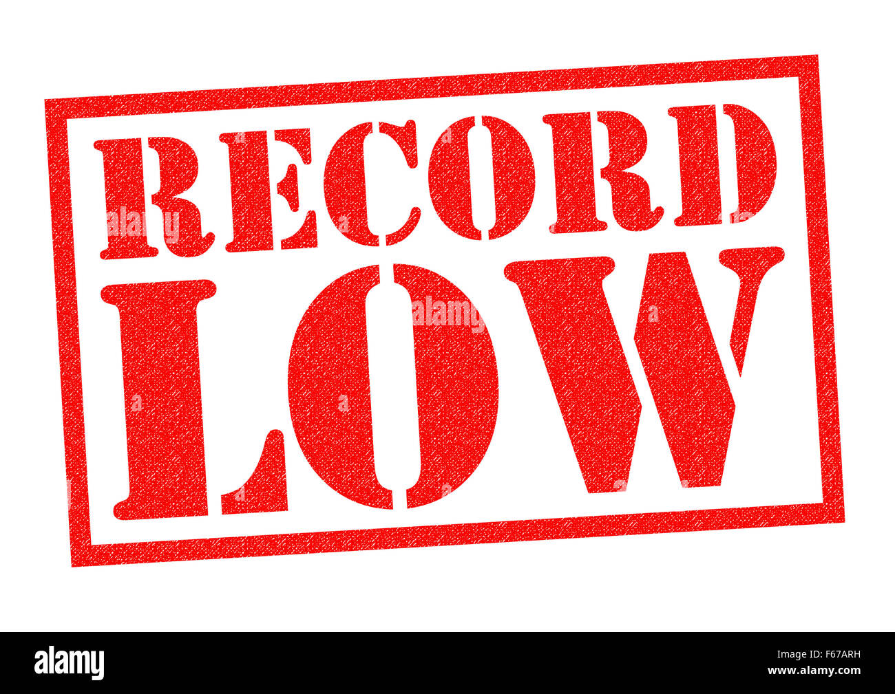 RECORD LOW red Rubber Stamp over a white background Stock Photo - Alamy