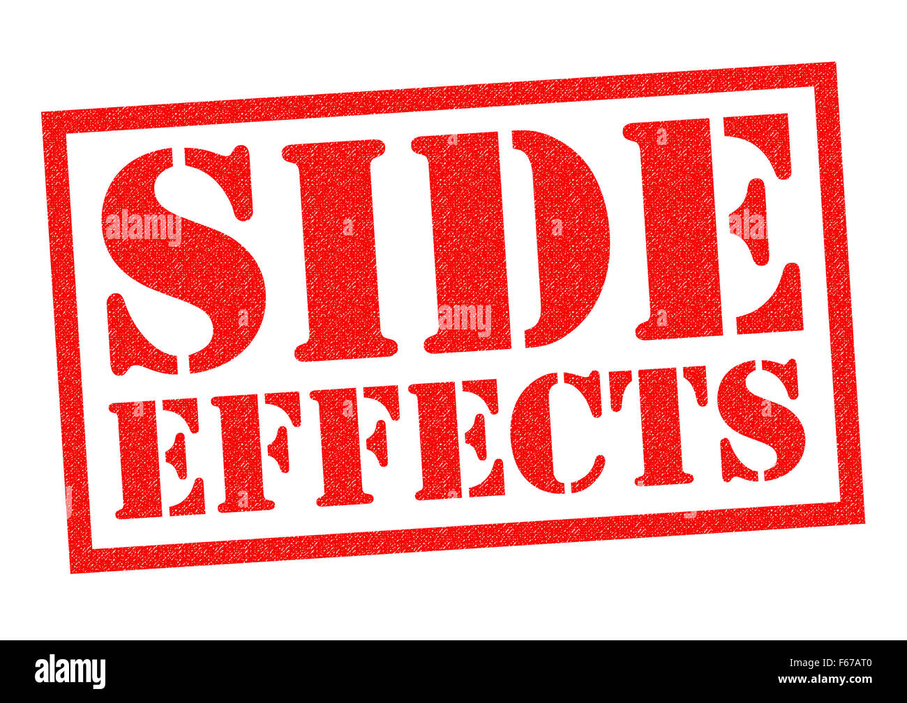 SIDE EFFECTS red Rubber Stamp over a white background Stock Photo - Alamy