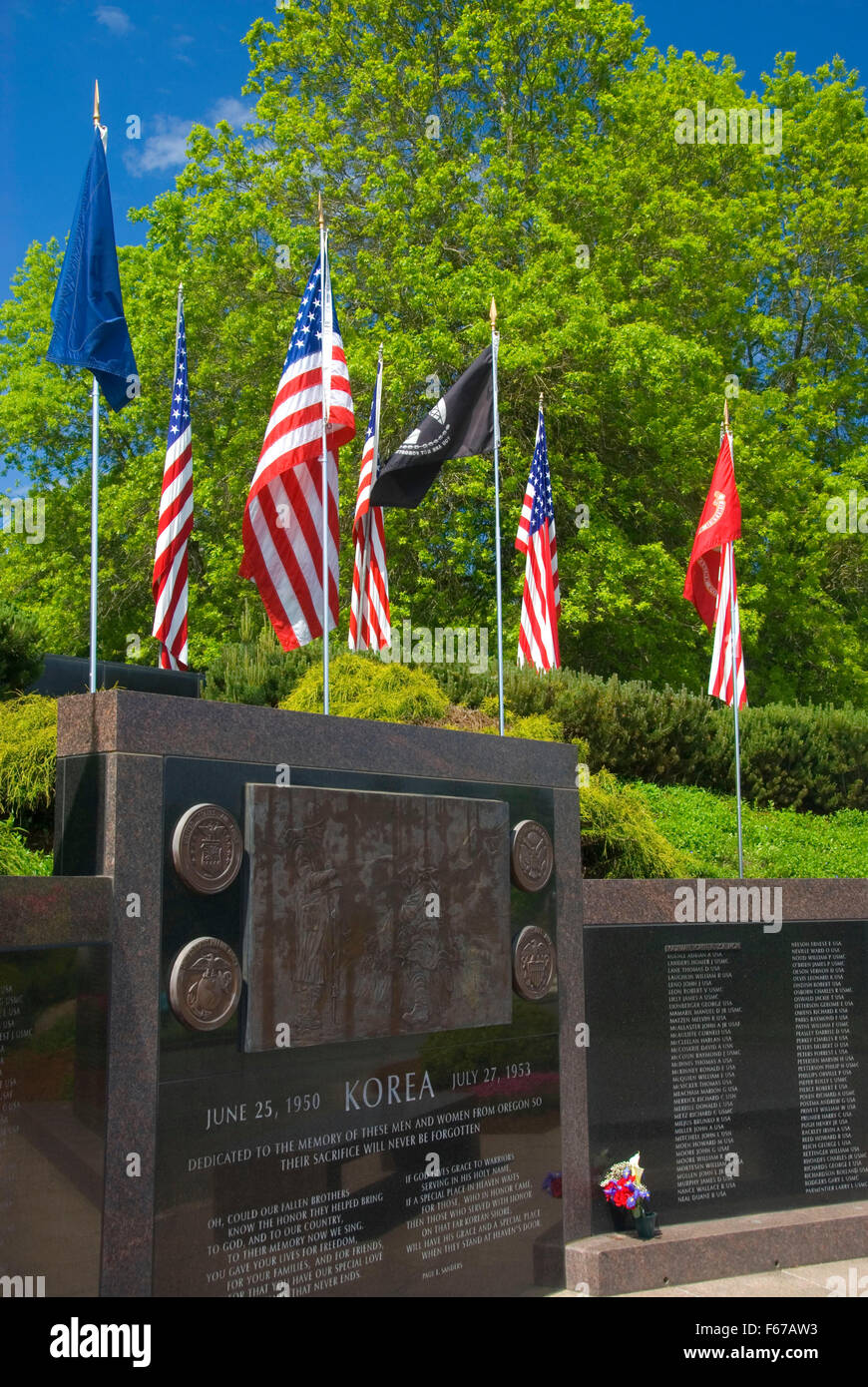 Oregon Korean War Memorial, Willamette National Cemetery, Portland ...