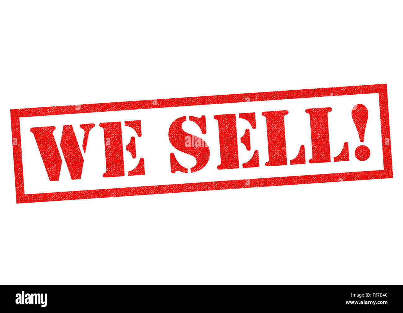 WE SELL! red Rubber Stamp over a white background Stock Photo - Alamy