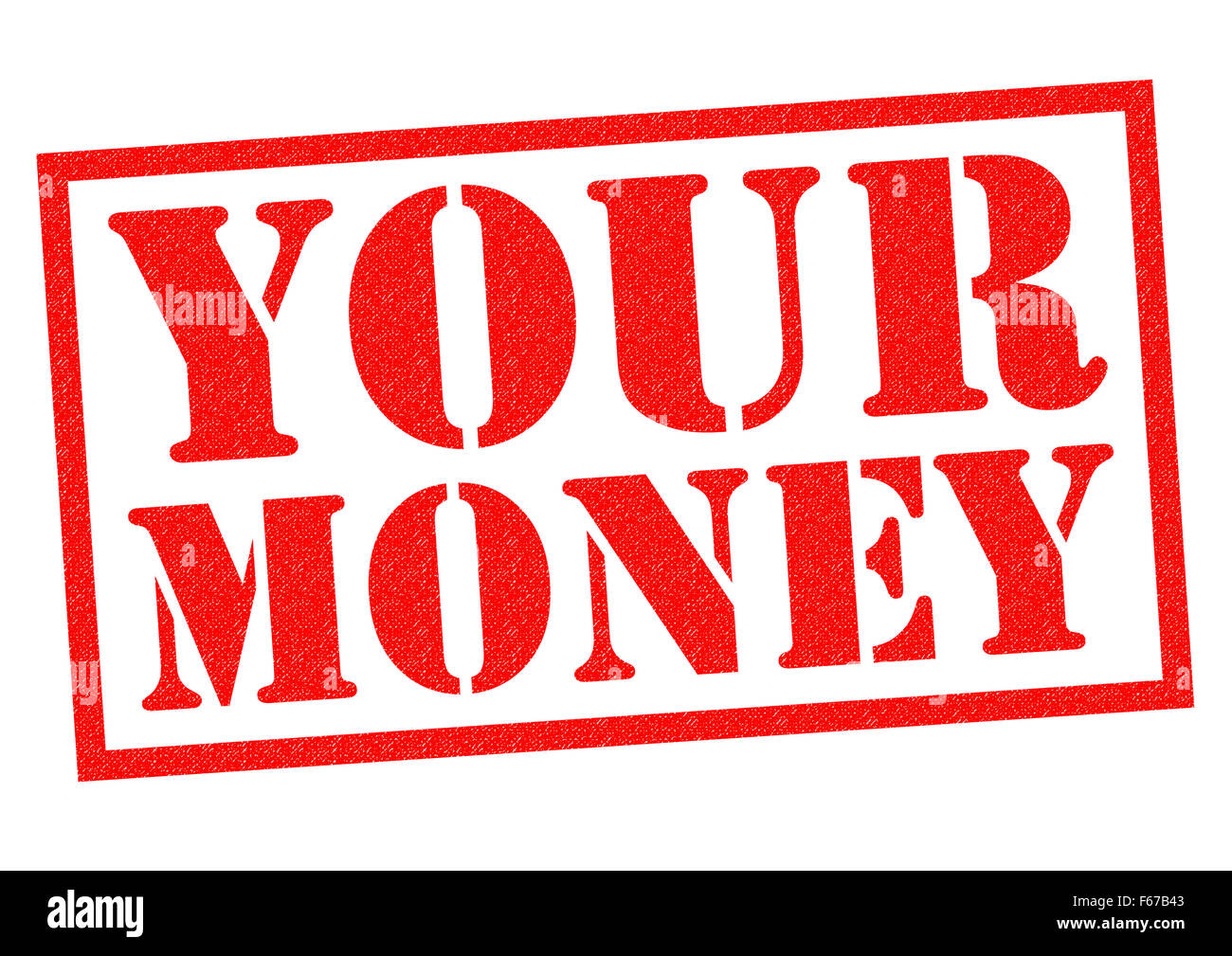 YOUR MONEY red Rubber stamp over a white background Stock Photo - Alamy