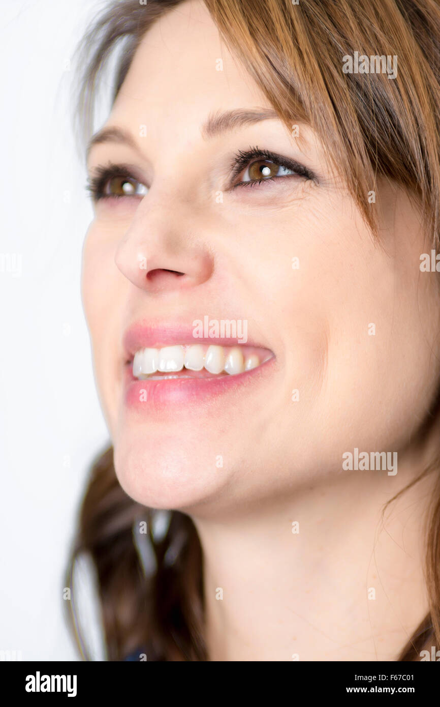 Portrait of beautiful woman in studio Stock Photo - Alamy