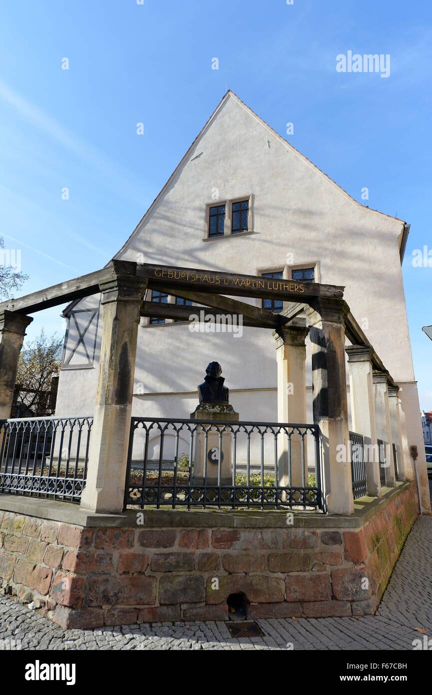 The house where Martin Luther was born, Germany, city of Eisleben, 12 ...